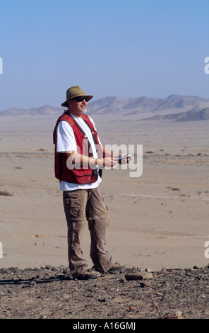 geologist with GPS in Atacama Desert Chile Stock Photo - Alamy
