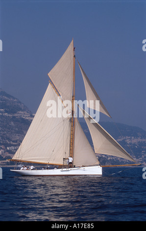 The 1885 UK built gaff cutter Camper and Nicholson yacht Partridge at ...