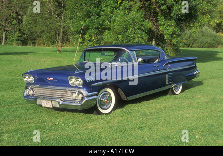 vintage blue 1958 chevrolet impala in the Las Vegas car museum auto ...