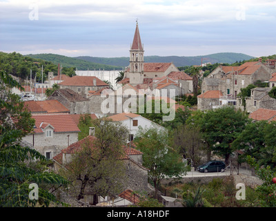 Port of Milna on Brac Island on Dalmatian Coast of Croatia Stock Photo ...