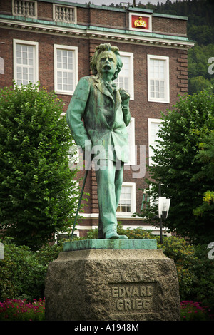 Edvard Grieg Statue Bergen Centre Norway Stock Photo - Alamy