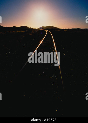 Railroad tracks fading into the horizon Stock Photo - Alamy
