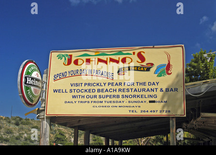 Anguilla, Sandy Ground, Johnnos Beach Bar Stock Photo - Alamy
