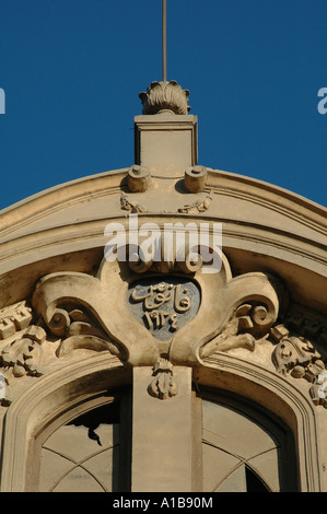A Rococo style architecture at the Colonial part of Minya capital of ...