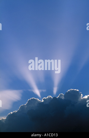 Sun Rays and Clouds Stock Photo - Alamy