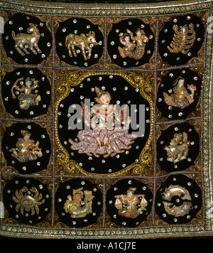 Burmese crafts sequinned Mandalay tapestry detail from Burma Myanmar ...