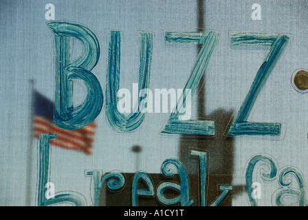 buzz words - red sign with blue sky Stock Photo - Alamy