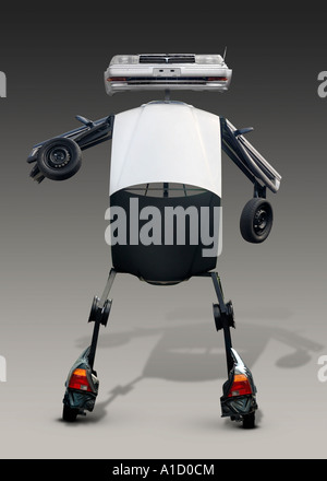 Auto Robot Car spare parts and details auto repair concept Stock Photo ...