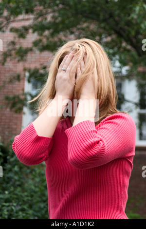 Shocked Flustered Attractive Young Woman Stock Photo - Alamy