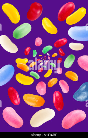 Sweet jelly candies on pink background Stock Photo - Alamy