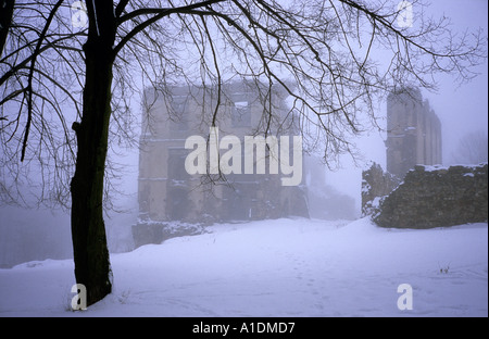 Castle ruins Bodzentyn Swietokrzyskie Mountains Poland Stock Photo - Alamy