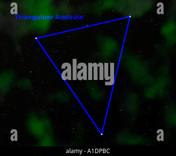 Triangulum Australe Constellation Showing Name And Sign Stock Photo - Alamy