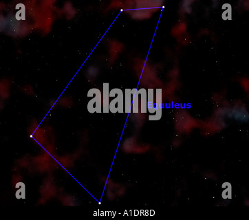 Equuleus Constellation Showing Name And Sign Stock Photo - Alamy