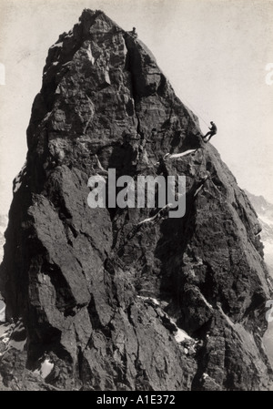 Rock climbing - Abseiling - Switzerland Stock Photo - Alamy