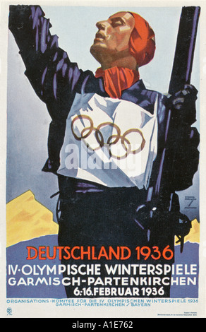 Olympics 1936 Poster Stock Photo - Alamy