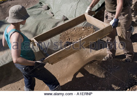 Sieving Sand Stock Photo: 18028085 - Alamy