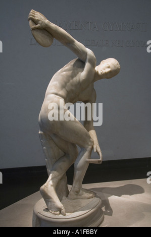 Stone statue of discus thrower Stock Photo: 1759 - Alamy