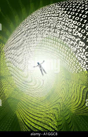 Information concept: Data Overload in grunge dark room Stock Photo - Alamy