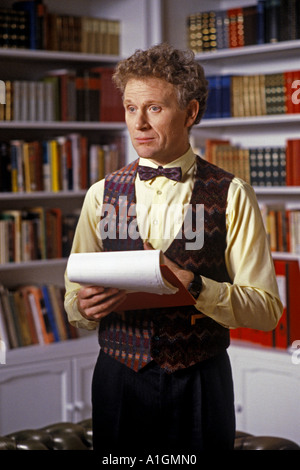 Actor Colin Baker as the sixth Doctor with Nicola Bryant who plays ...