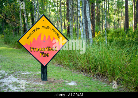Prescribed Burn Sign. Prescribed Burn Sign Stock Photo - Alamy