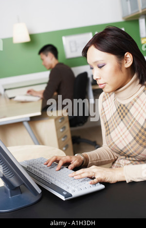 office, computer, electronic data processing at IBM, computer system ...