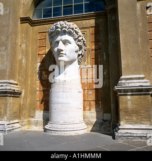 Giant Marble Statue Of Nero National Museum Rome Italy Europe Stock ...
