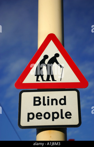 Blind People Sign Stock Photo - Alamy