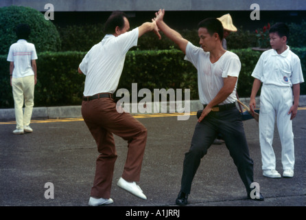 Taiwan, Taipei, morning exercise of martial art in front of Chiang Kai ...