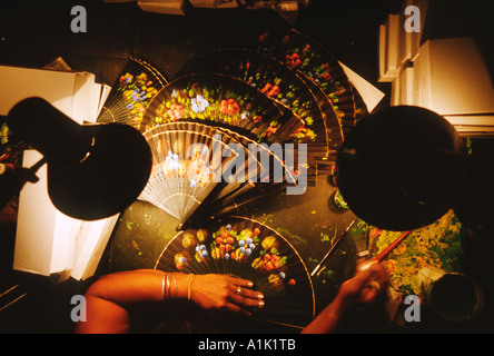 Havana. Cuba. Hand painted fans at the Casa del Abanico, Havana Vieja ...