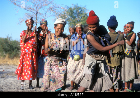 Deniui village near Tsumkwe in Kalahari Desert East Namibia one of most ...