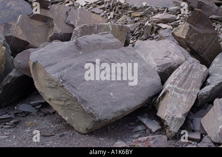 Slate Waste in North Wales Quarry Stock Photo - Alamy