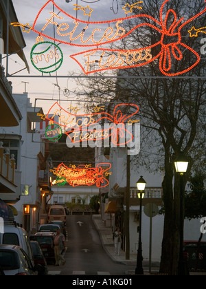 Christmas illuminations, La Cala de Mijas, Costa del Sol, Spain, Europe ...