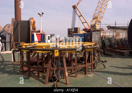 Onboard The Pontra Maris cabling laying Barge Laying Cables for ...