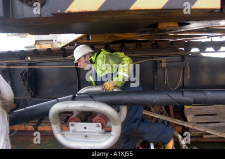 Onboard The Pontra Maris cabling laying Barge Laying Cables for ...
