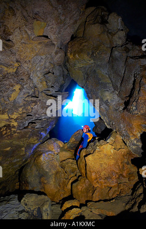 Waitomo Caves New Zealand 100 metre abseil rappel into Lost World ...