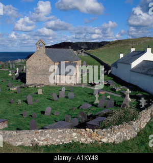 Graveyard at Llanbadrig Church; Cemaes; Anglesey; Wales; UK Stock Photo ...