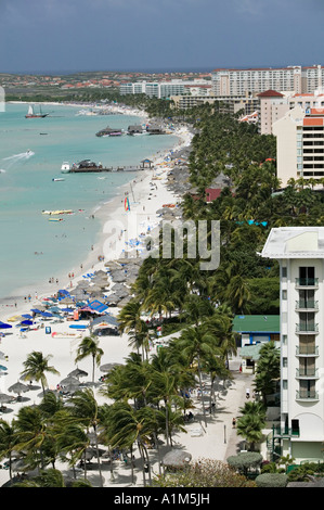 High Rise Resort Area, Palm Beach, Aruba, Caribbean Stock Photo - Alamy