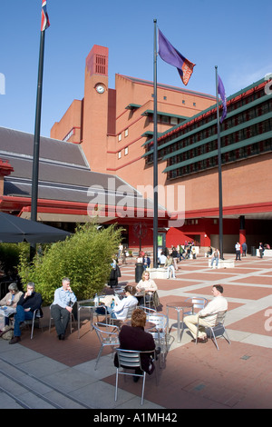 England, London, The British Library, Cafe Tables Stock Photo - Alamy
