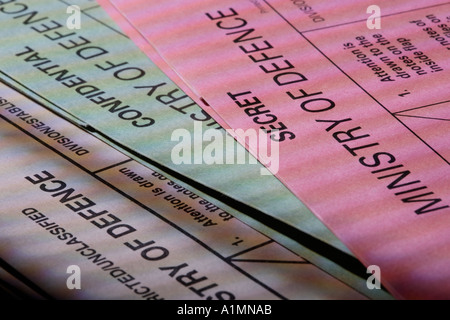 Secret confidential files military defence Stock Photo - Alamy
