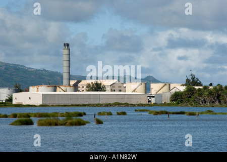 Kanaha Pond State Wildlife Sanctuary with Sewage Treatment Plant in ...