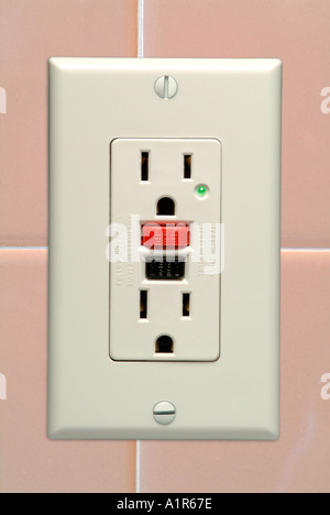 A Ground Fault Circuit Interrupter or GFCI Outlet Stock Photo - Alamy
