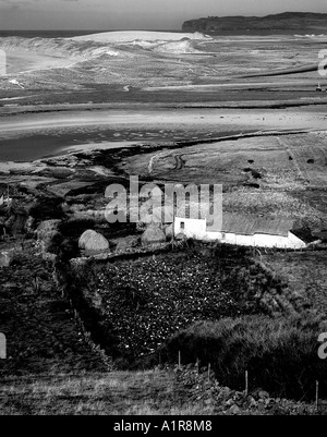Thatched Cottages at Ballyness Bay, Falcarragh, County Donegal, Ireland ...