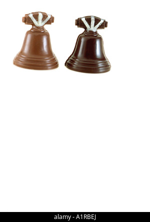 Milk Chocolate Christmas Bells Stock Photo - Alamy