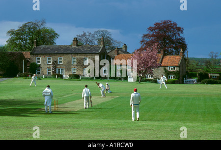 Cricket match Crakehall village near Bedale North Yorkshire England UK ...