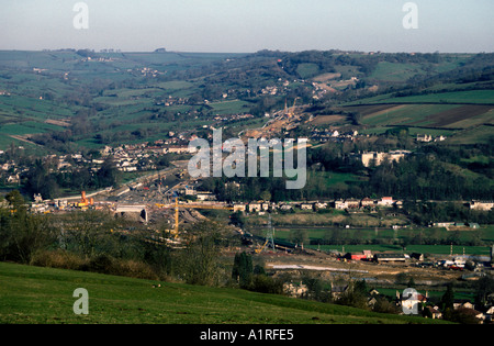Construction of the controversial Batheaston Bypass Stock Photo - Alamy