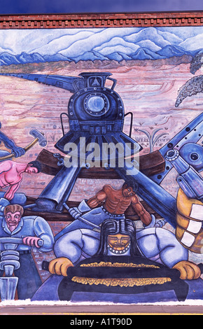 Santa Fe Railway Mural Santa Fe New Mexico USA Stock Photo - Alamy