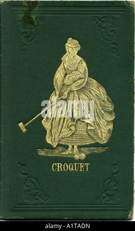 Embossed and gilded pictorial book cover for Croquet by John Jaques ...