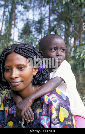 RWANDAN REUNION 1995 DAVID AND HIS GRANDMOTHER S YOUNGEST Stock Photo ...