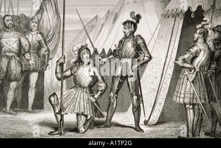 Bayard, Pierre Terrail, seigneur de, 1476 - 30.4.1524, French knight ...