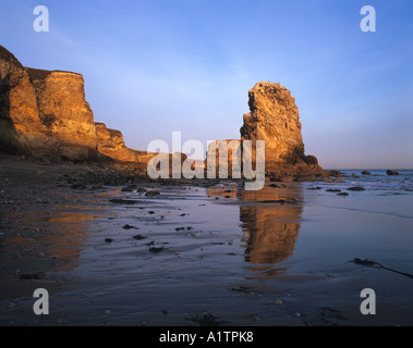 The Marsden Rock sea stacks at Marsden Bay near Sunderland in Tyne and ...